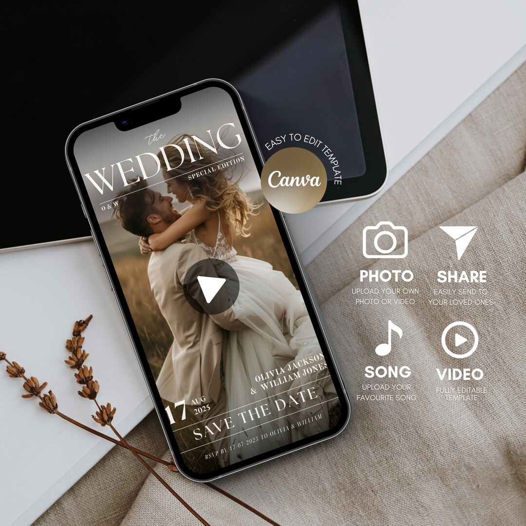 Animated Wedding Invitation Template, Video Invitation, Wedding ...