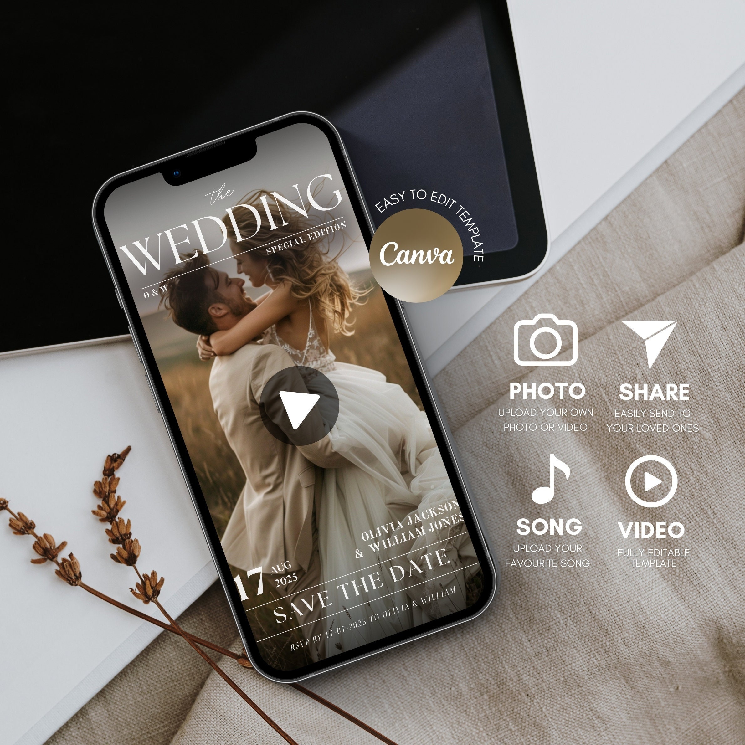 Animated Wedding Invitation Template, Video Invitation, Wedding ...