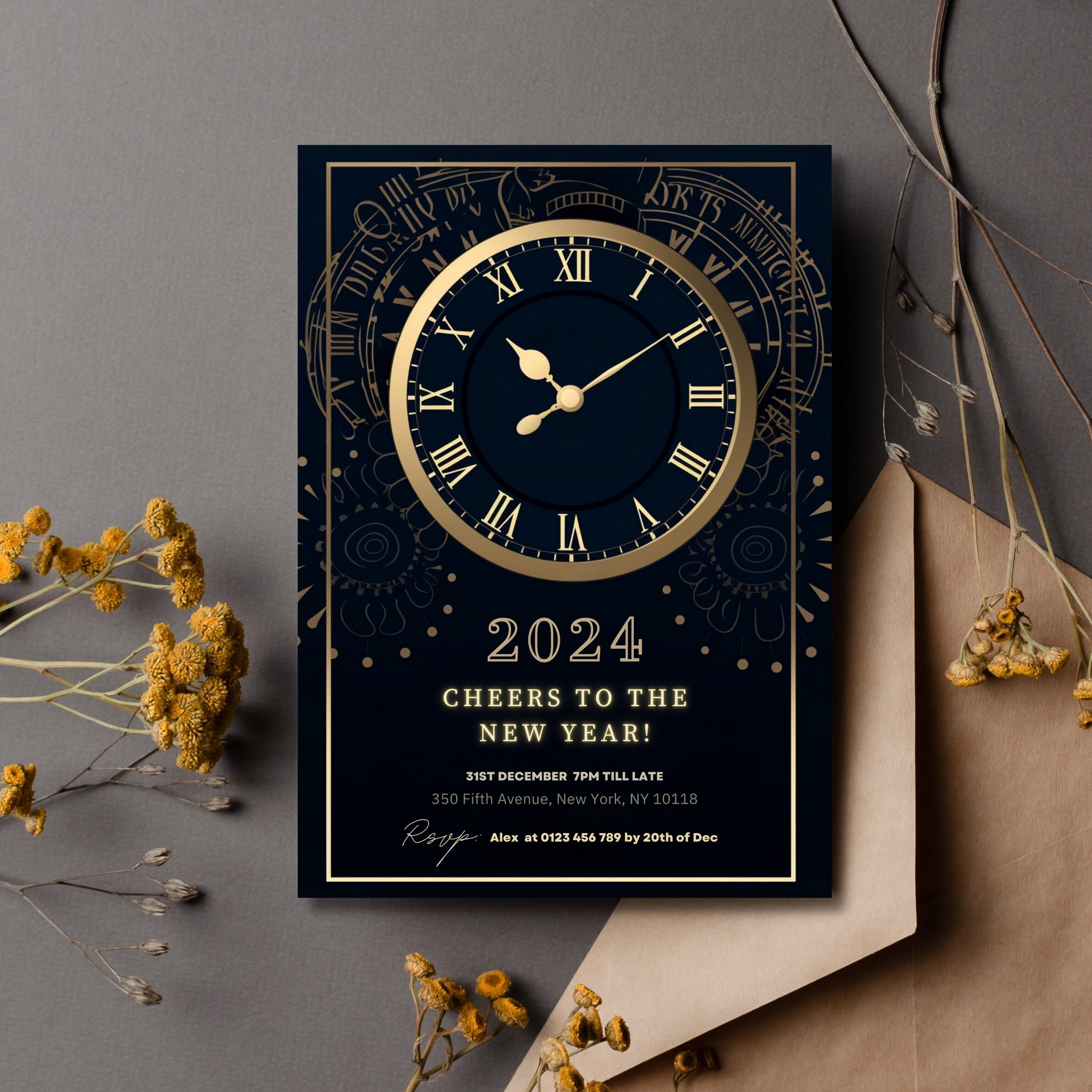 Editable New Years Eve Party Invitation 2024 New Years Party - Etsy