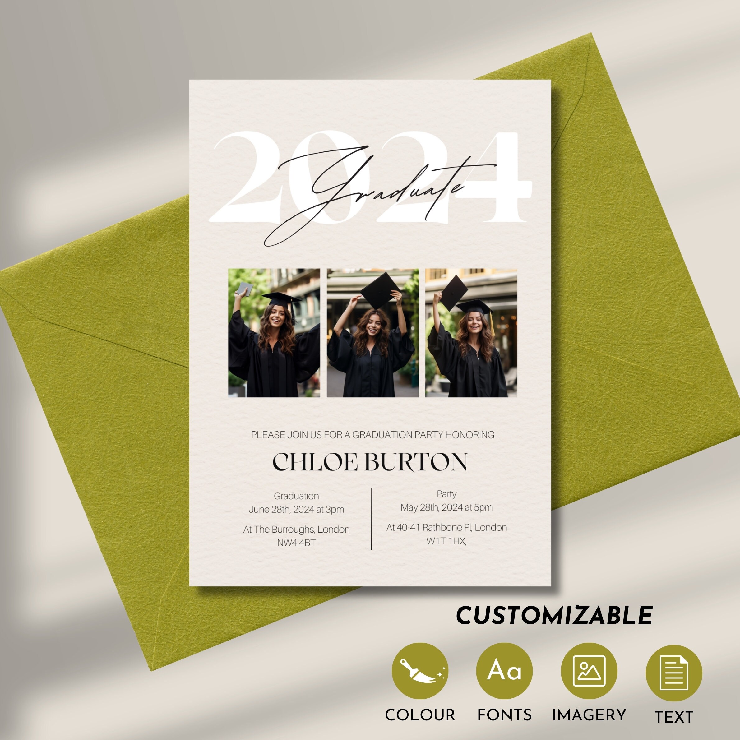 Graduation Party Invitation Template, Graduation Invitation 2024 ...