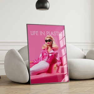 Modern Doll Poster, Retro Doll Wall Print, Barb Poster, Preppy Pink ...