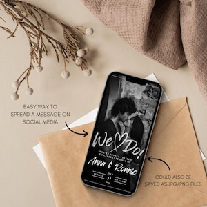 Digital Wedding Invite, Animated Wedding Invitation, Electronic Wedding ...