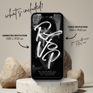 Digital Wedding Invite, Animated Wedding Invitation, Electronic Wedding ...