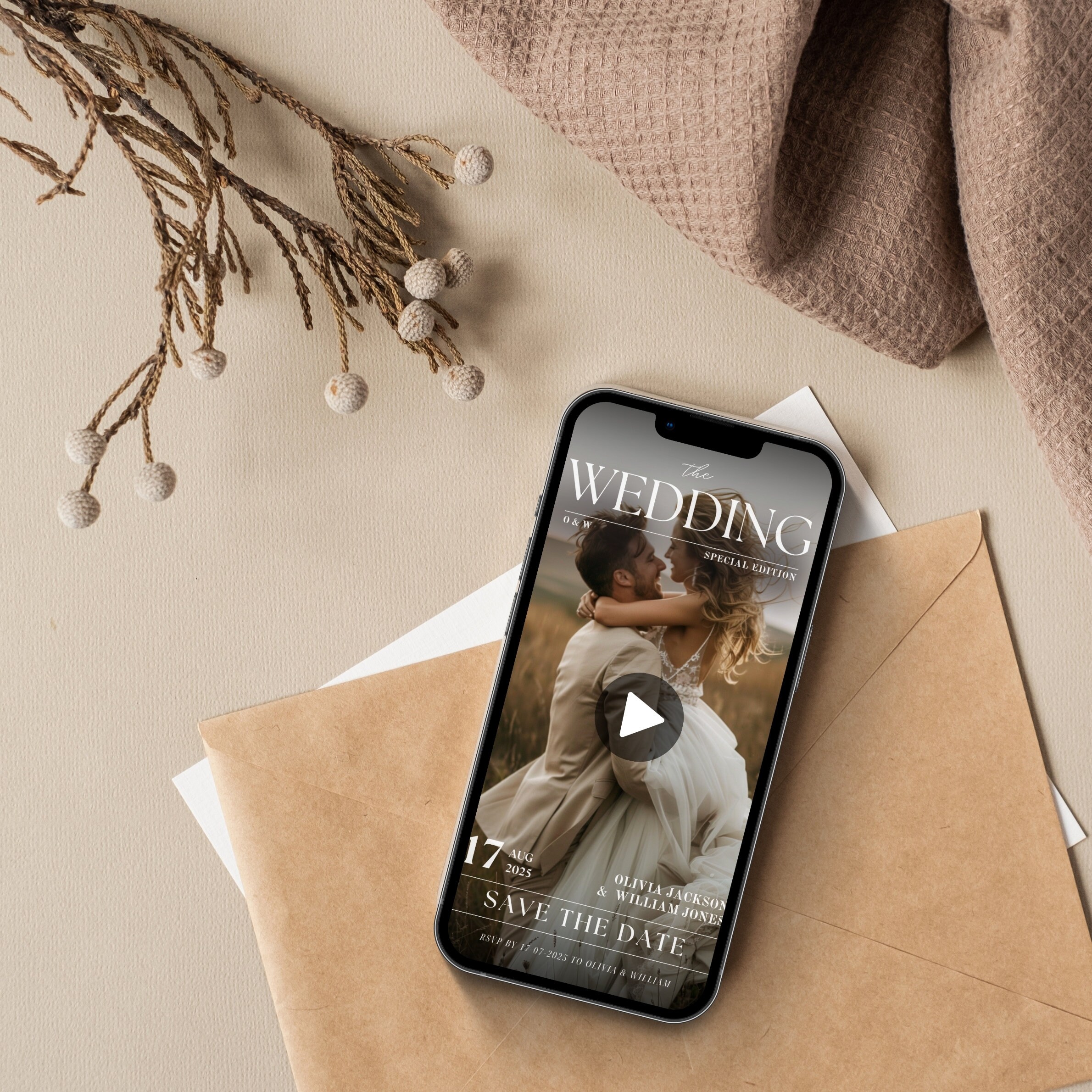 Animated Wedding Invitation Template, Video Invitation, Wedding ...