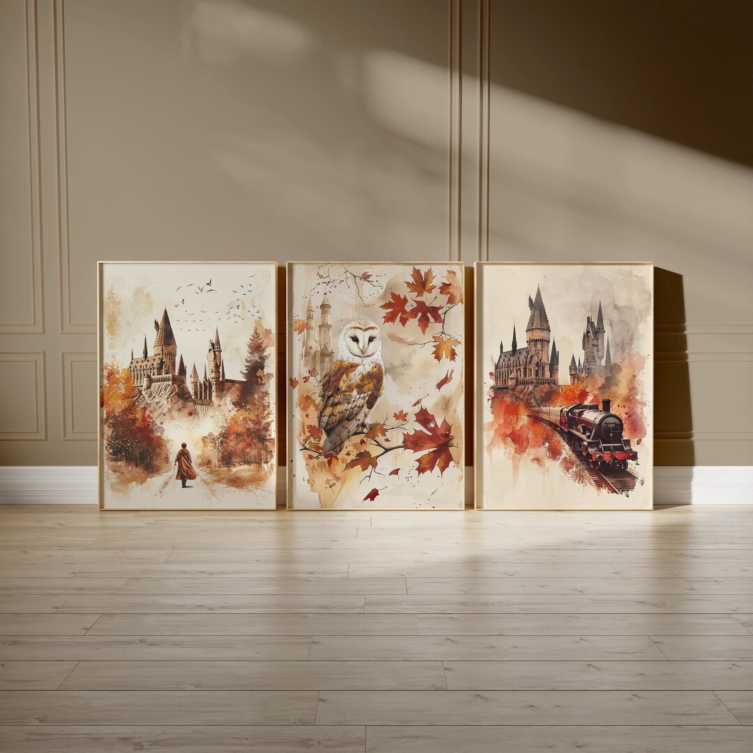 Wizard Posters Digital Print, Wizard School Print, Wizard Room Decor ...