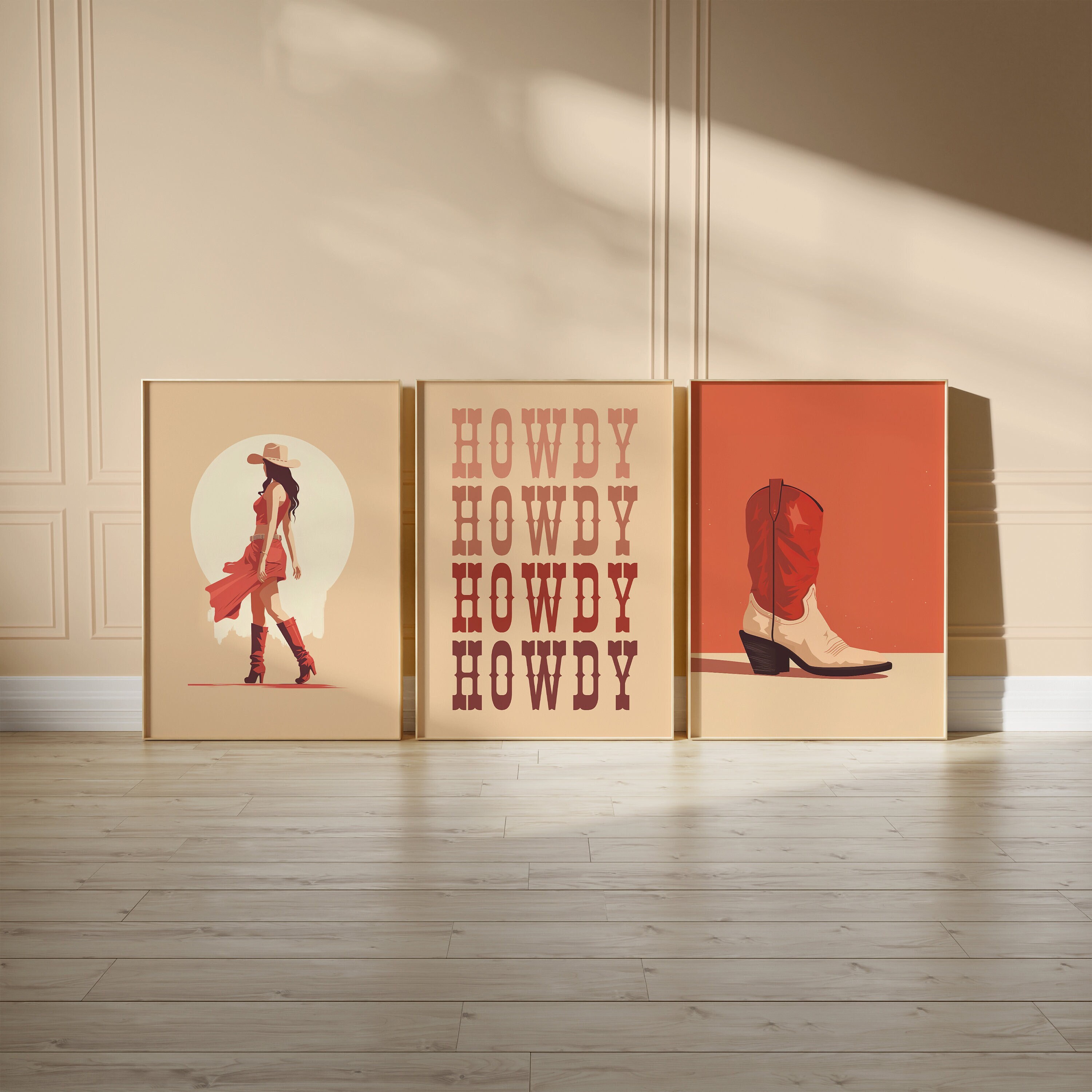 Retro Cowgirl Downloadable Print, Girly Western Wall Art, Cowgirl Boot ...