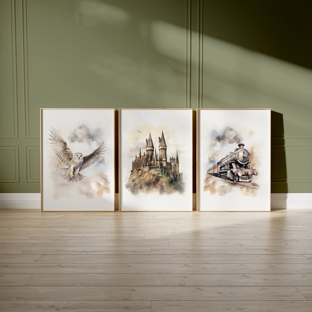 Wizard Poster, HP Print, Wizarding Nursery Decor, Potter Wall Nursery ...