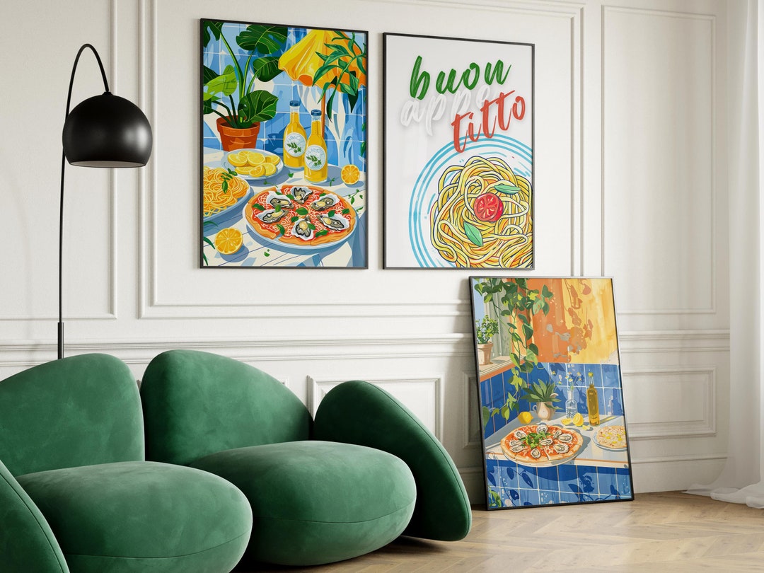 Italian Poster Print, Italy Kitchen Wall Decor, Italian Quote Poster ...