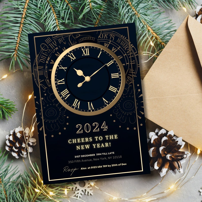Editable New Years Eve Party Invitation 2024 New Years Party - Etsy