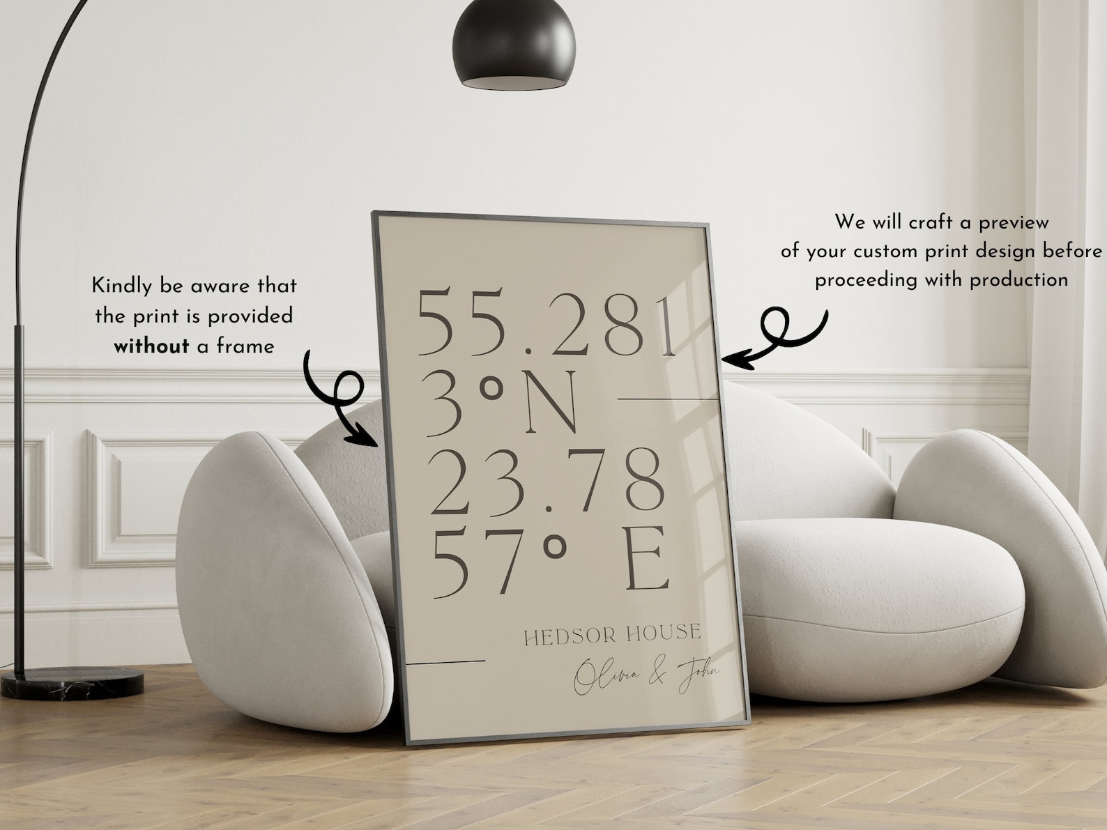 Custom Location Coordinates Print, Custom Location Coordinates Sign ...