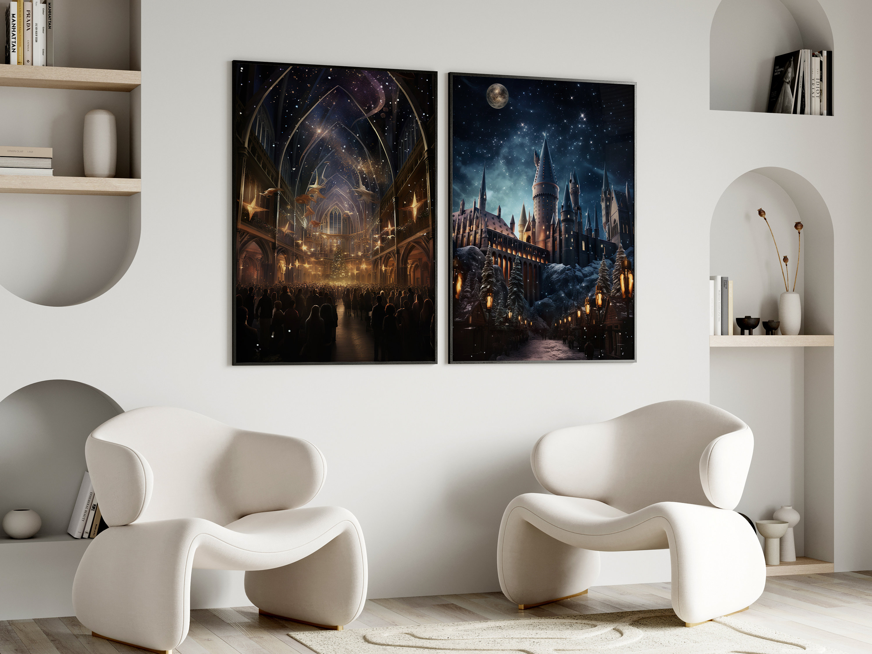 Magical Great Hall Print, Wizard Inspired Poster, Wizard World Wall ...