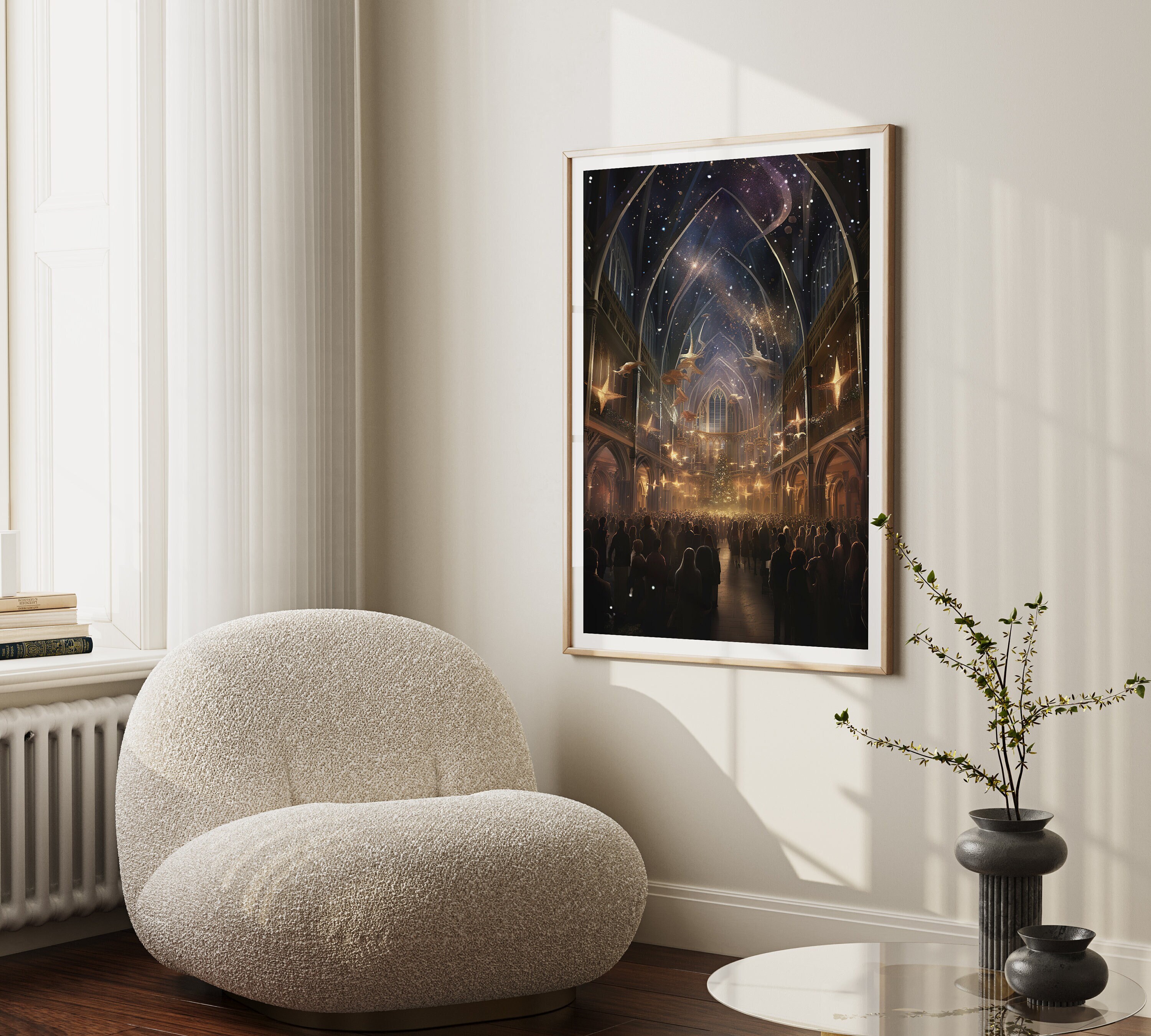 Magical Great Hall Print, Wizard Inspired Poster, Wizard World Wall ...