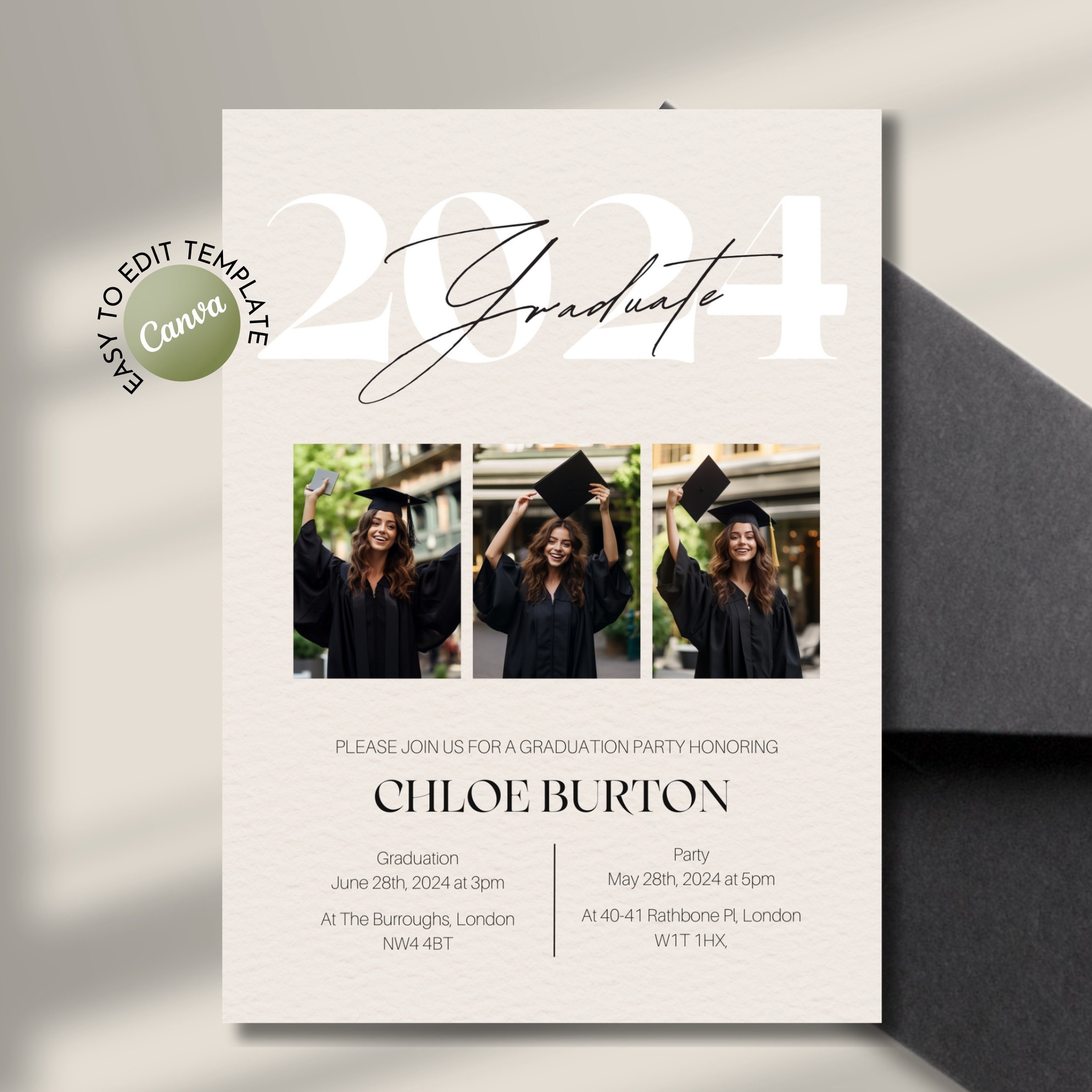 Graduation Party Invitation Template, Graduation Invitation 2024 ...