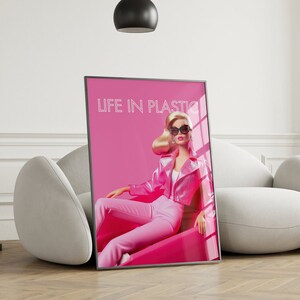 Modern Doll Poster, Retro Doll Wall Print, Barb Poster, Preppy Pink ...