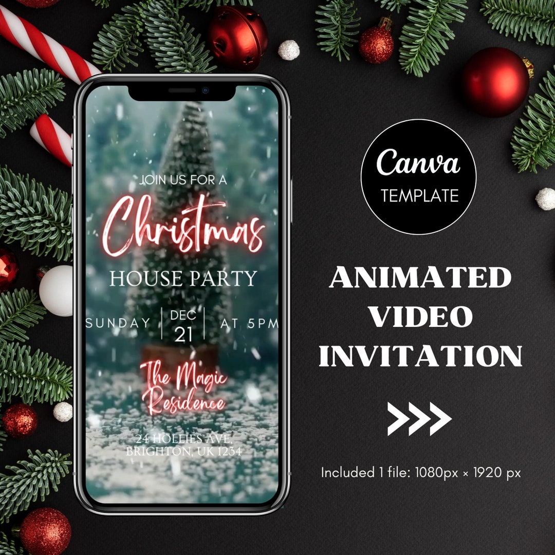Editable Christmas Party Invitation Christmas Party Invitation