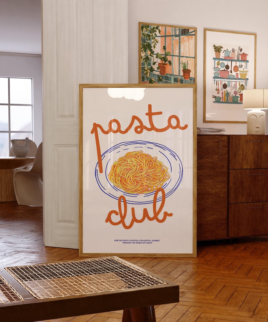 Hand Drawn Pasta Art Poster, Pasta Artwork, Pasta Illustration for ...