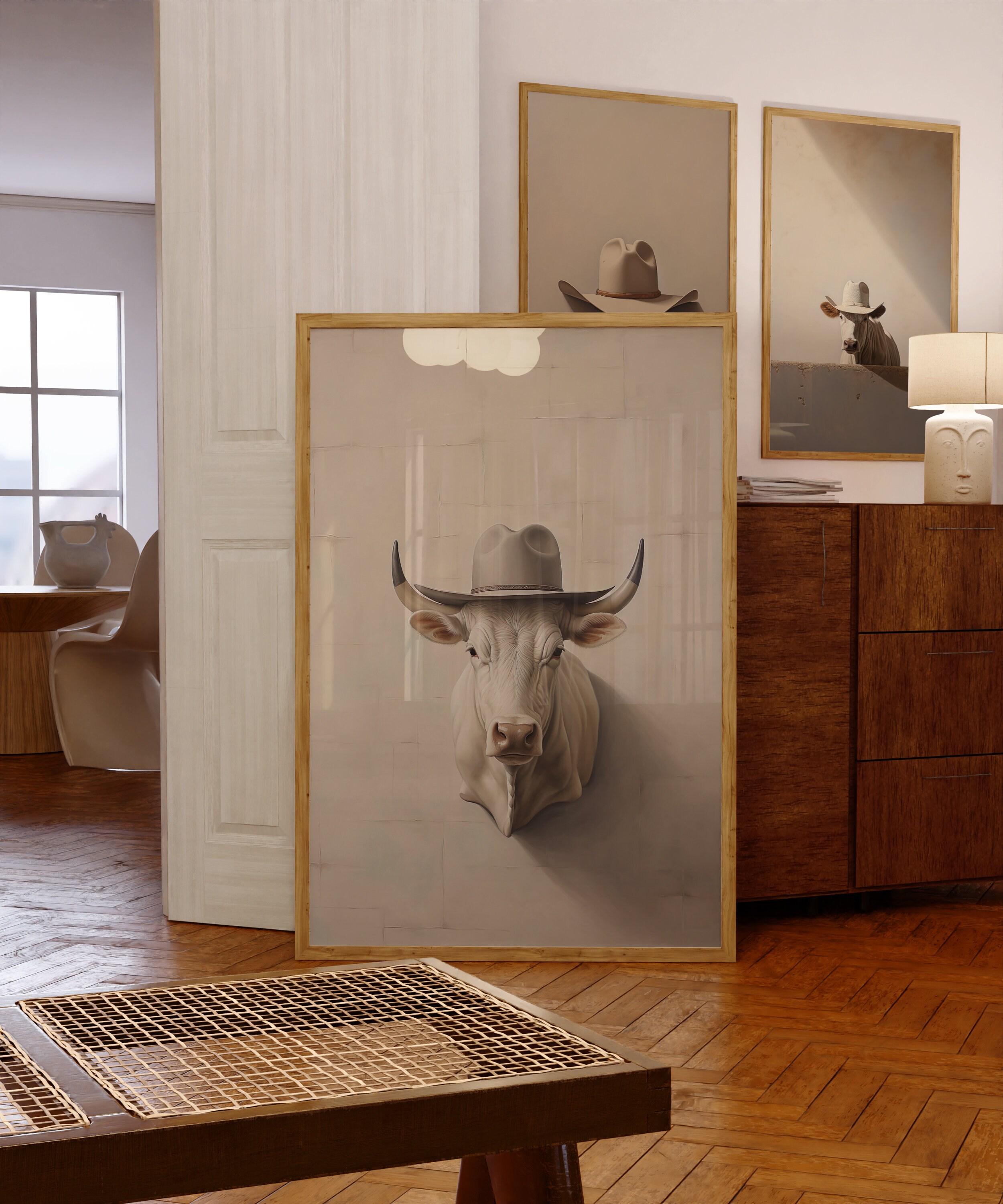 Highland Cow Gallery Wall Set, Preppy Western Prints, Rustic Western ...