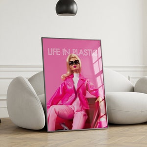 Modern Doll Poster, Retro Doll Wall Print, Barb Poster, Preppy Pink ...