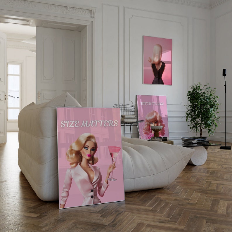 Y2K Doll Print, Pink Room Decor, Doll Wall Decor, Retro Doll Wall Print ...