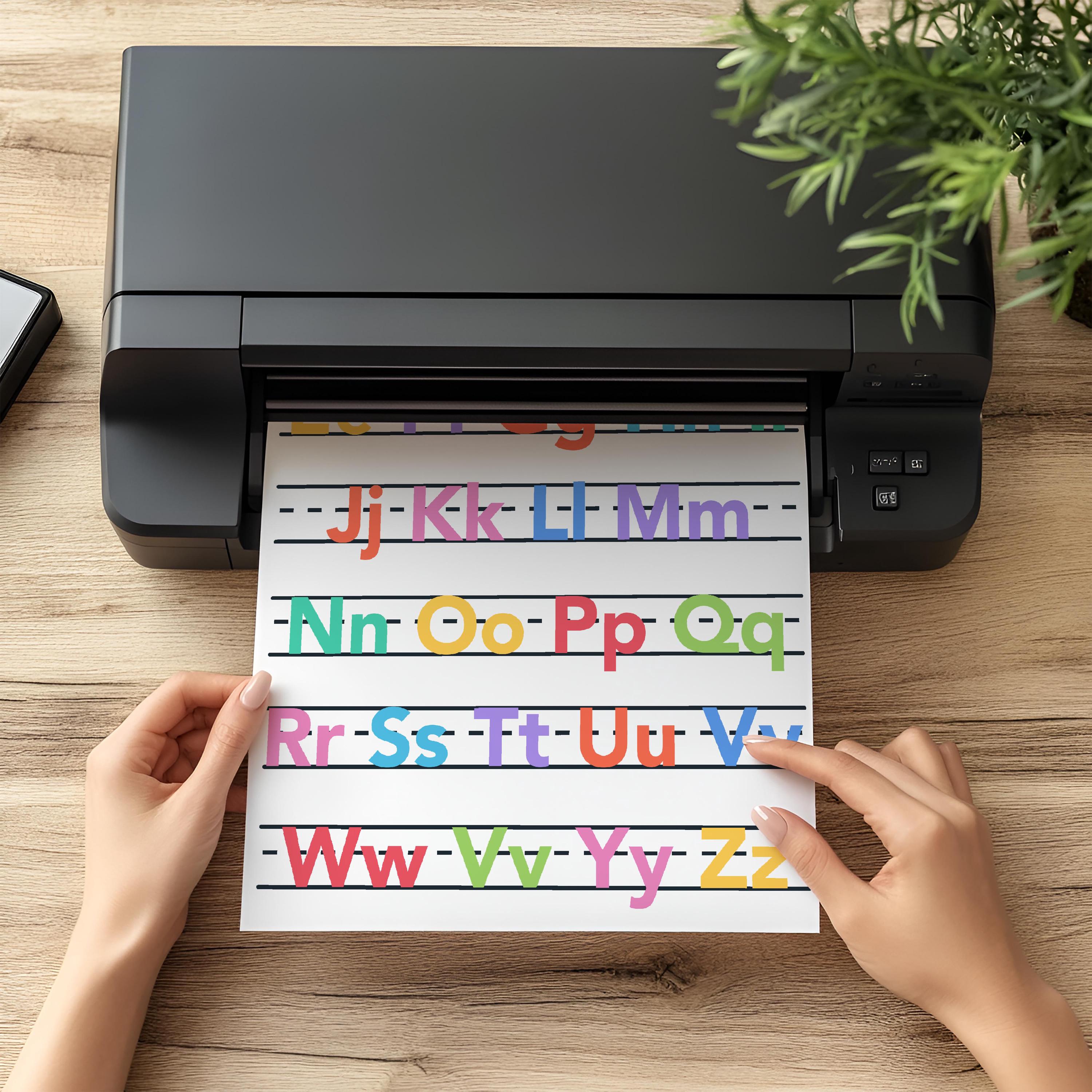 Learn the Alphabet Poster, Educational Nursery Wall Art, Rainbow Theme ...