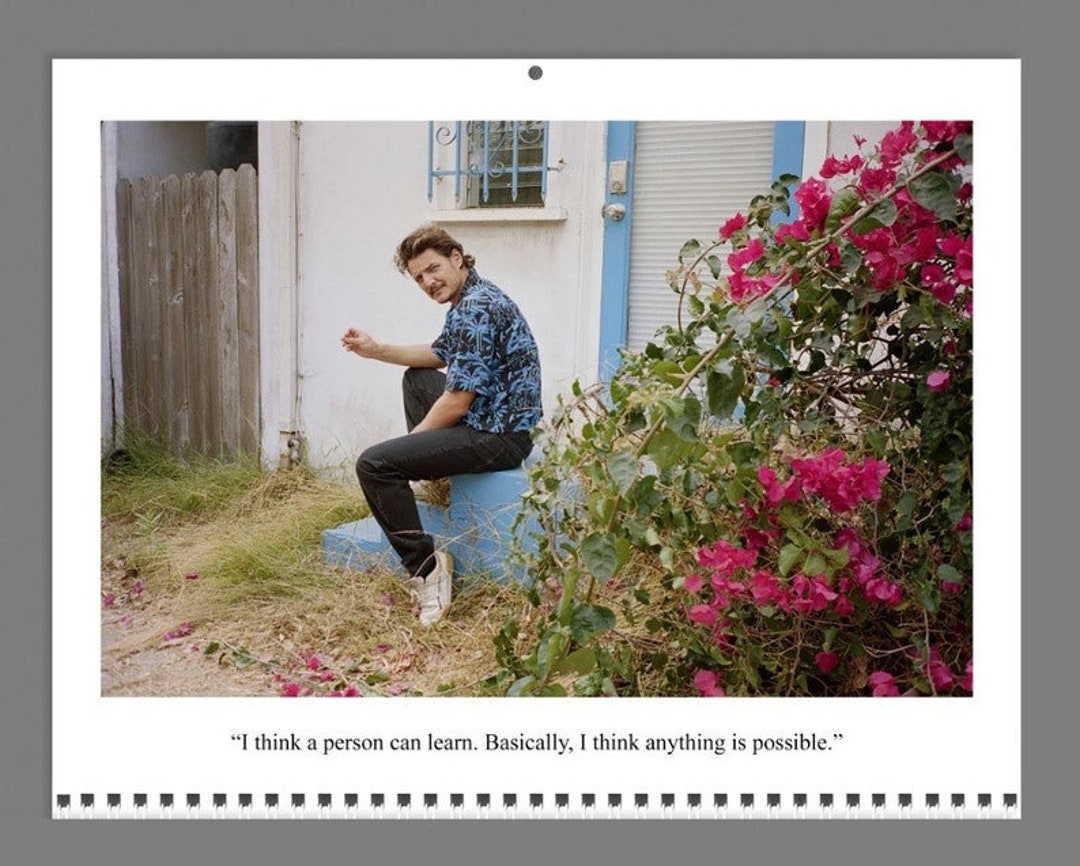 Pedro Pascal 2024 Wall Calendar With His Quotes and Signature - Etsy