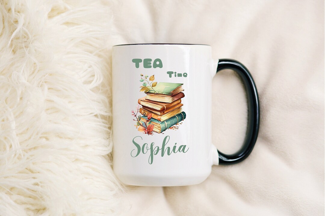 Personalized Coffee Mug, Custom Name Tea Lover Gift, Reading Mug ...