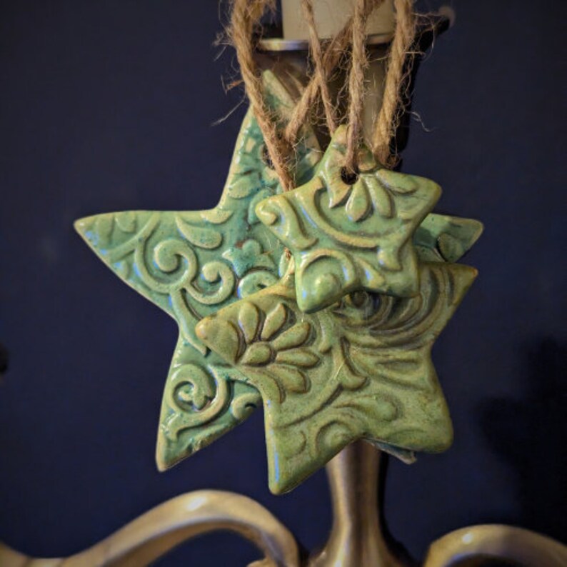 Set of 3 Ceramic Stars - Etsy