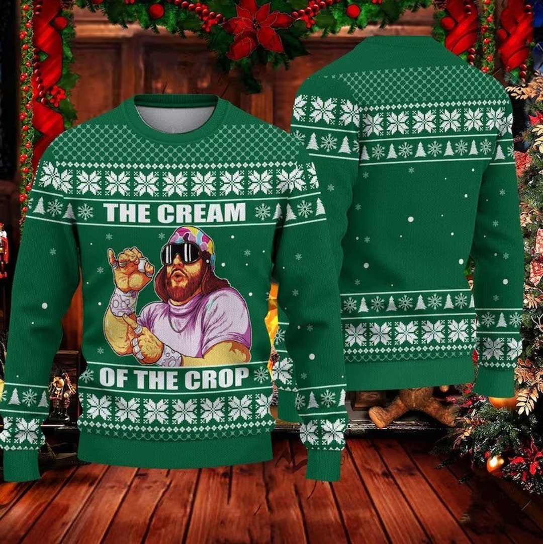 The Cream of the Crop Macho Man Ugly Christmas Sweater Macho - Etsy