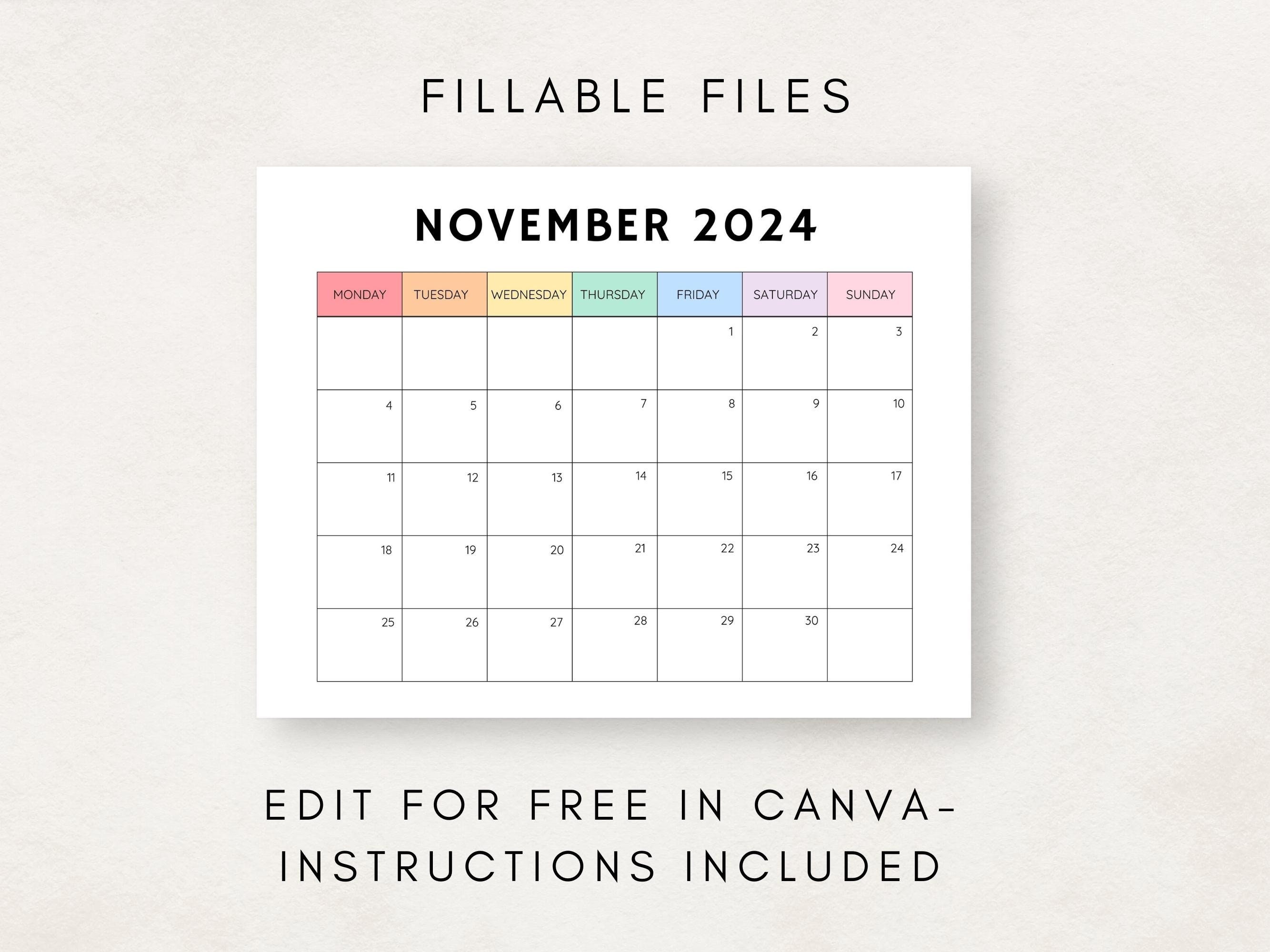 Monthly Calendar 2024-2025, 2024 2025 Calendar Printable, Calendar ...