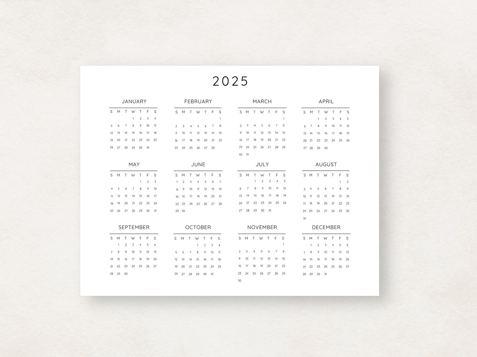 2024-2025 Yearly Calendar, Printable Calendar, 2024-2025 Calendar ...