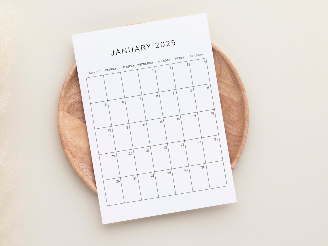 Calendar 2024- 2025 Printable, Monthly Calendar, Fillable Calendar ...