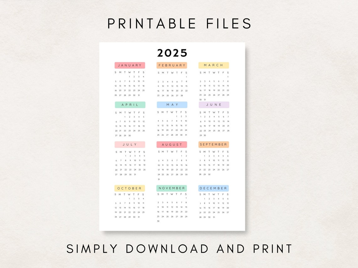 2024-2025 Yearly Calendar, Printable Calendar, 2024-2025 Calendar ...