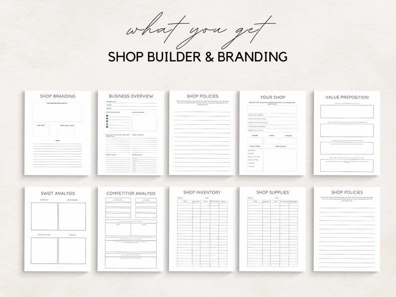 Online Shop Planner, Online Store Planner Printable, Digital Shop ...