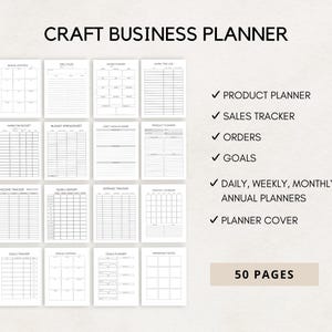 Craft Business Planner, Craft Business, Small Business, Printable ...