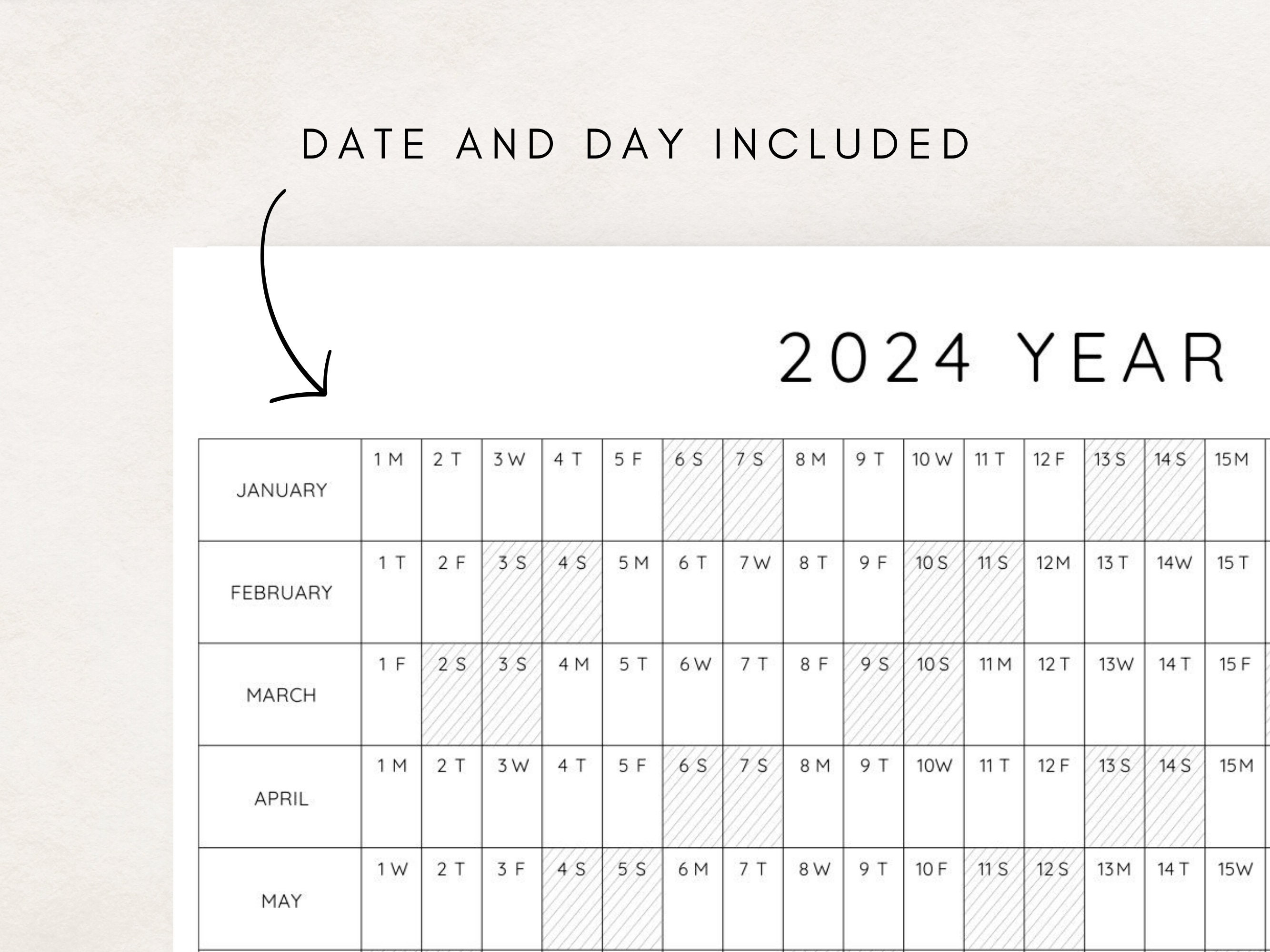 2024-2025 Yearly Planner, Year Planning Calendar, Calendar Poster, 2024 ...