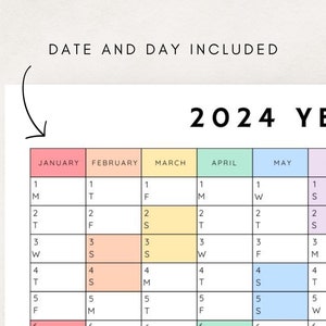 2024 Yearly Planner Printable, Yearly Planning Calendar, Calendar ...