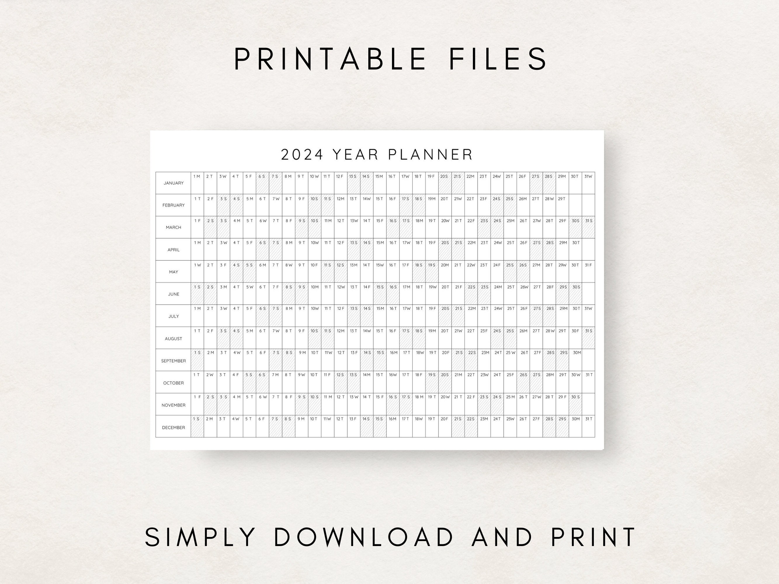 2024-2025 Yearly Planner, Year Planning Calendar, Calendar Poster, 2024 ...