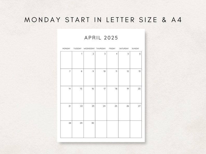 Calendar 2024- 2025 Printable, Monthly Calendar, Fillable Calendar ...