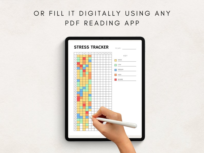 Stress Tracker Printable, Anxiety Tracker, Anxiety Journal, Mental ...