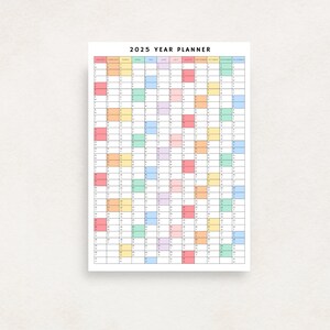 2024-2025 Yearly Planner Printable, Year Planning Calendar, Calendar ...