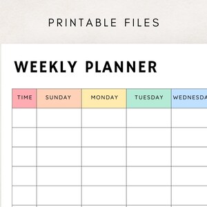 Weekly Hourly Planner, Hourly Weekly Schedule, Hourly Planner, Undated ...