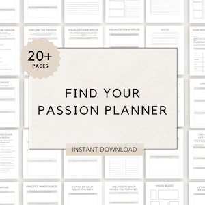 Find Your Passion Planner, Passion Planner, Find Your Passion, Purpose ...