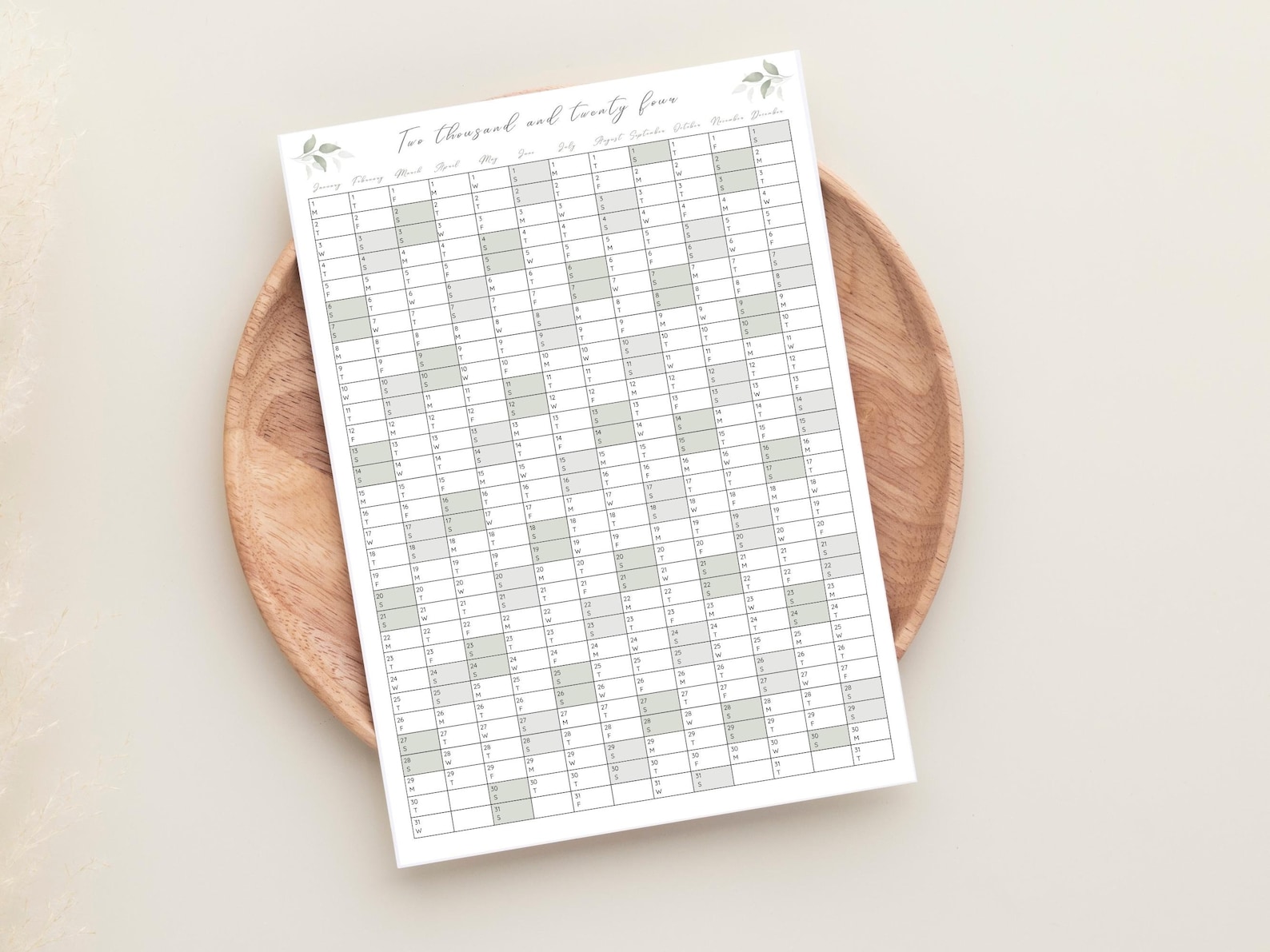 2024 Yearly Planner Printable, Yearly Planning Calendar, Calendar ...