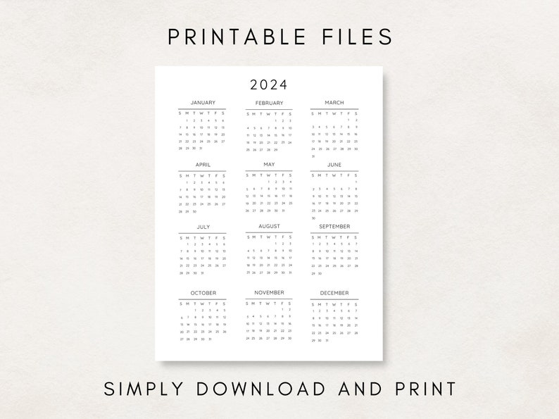 2024-2025 Yearly Calendar, Printable Calendar, 2024-2025 Calendar ...