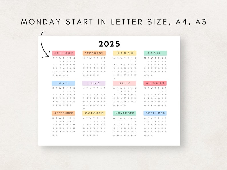 2024 2025 Yearly Calendar Printable 2024 2025 Calendar 2024 2025