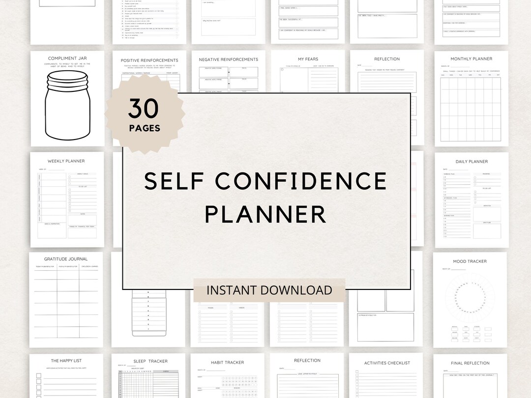Self Confidence Planner, Confidence Planner, Mental Health, Self Love ...