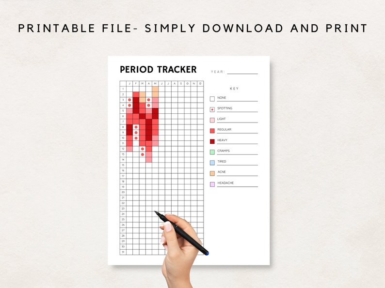 Period Tracker Printable, Period Journal, Period Calendar, Period ...