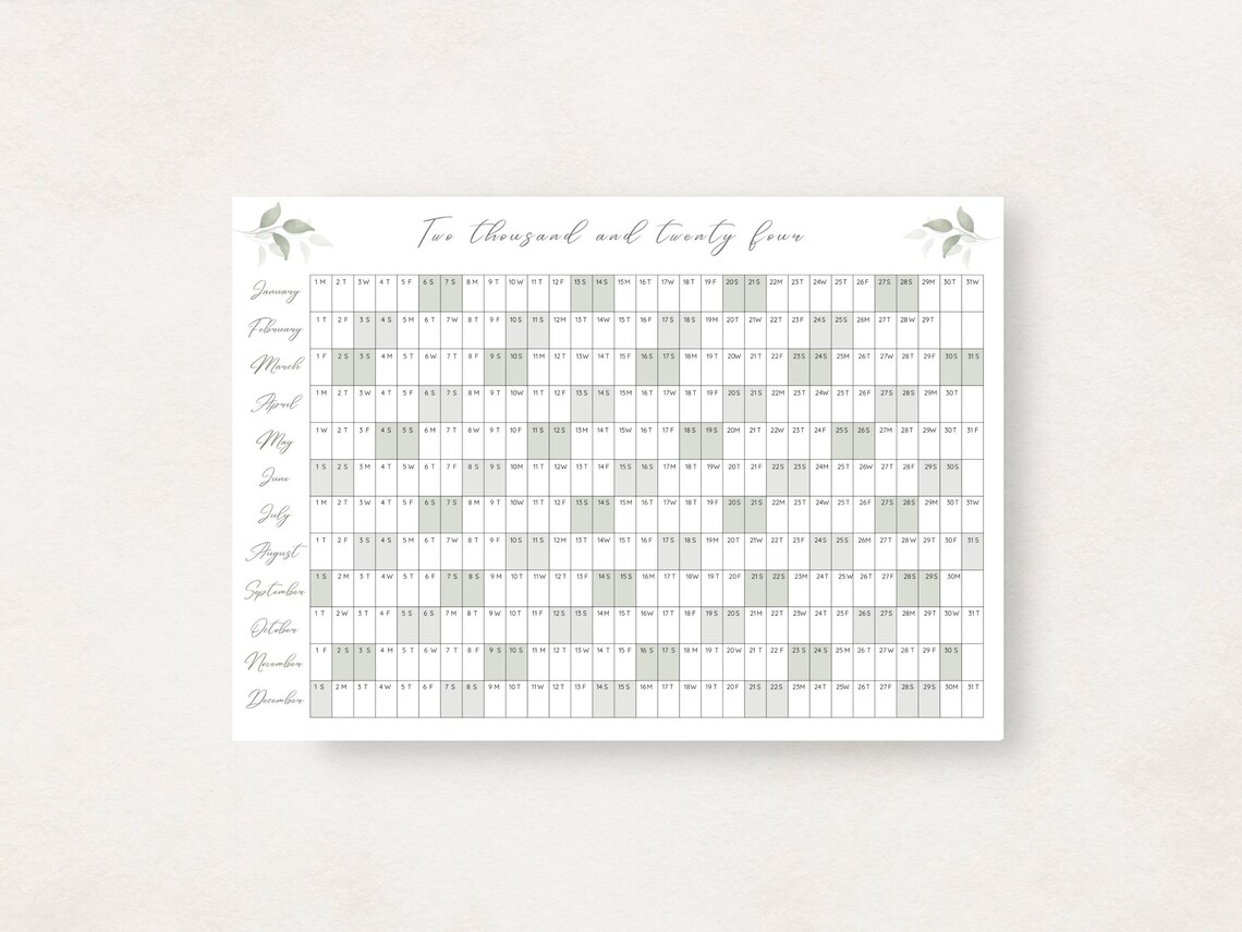 2024-2025 Yearly Planner, Year Planning Calendar, Calendar Poster, 2024 ...