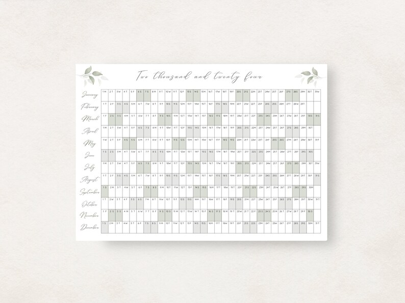 2024-2025 Yearly Planner, Year Planning Calendar, Calendar Poster, 2024 ...