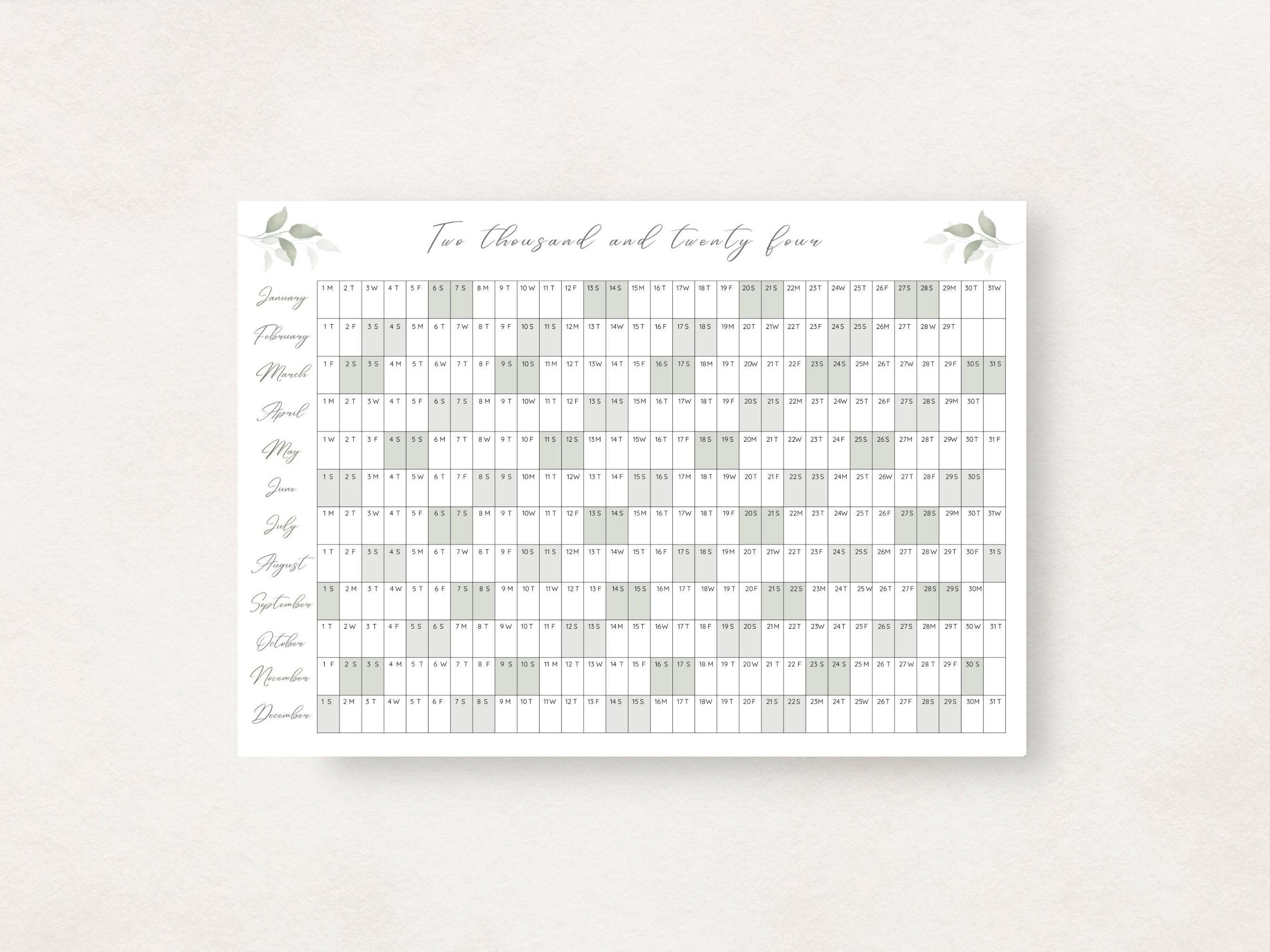 2024-2025 Yearly Planner, Year Planning Calendar, Calendar Poster, 2024 ...